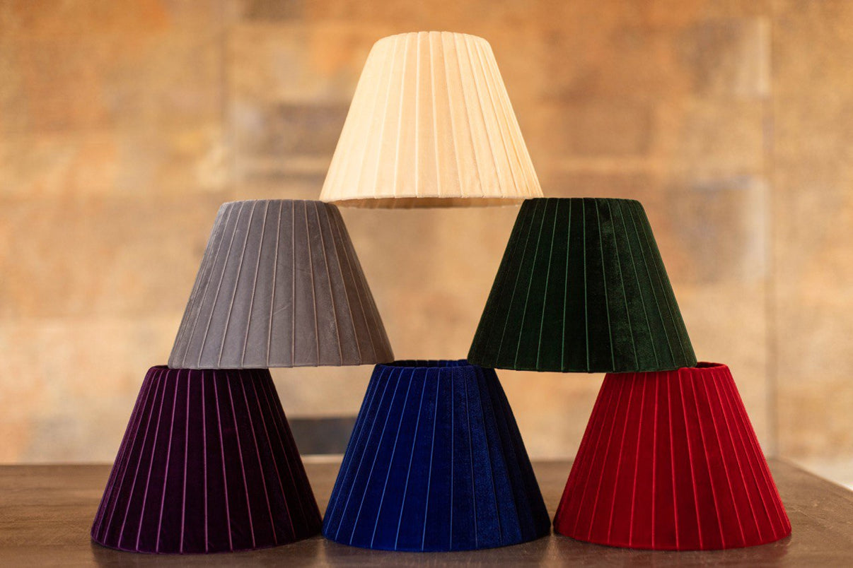 Pleated velvet lampshade – Milabo Design