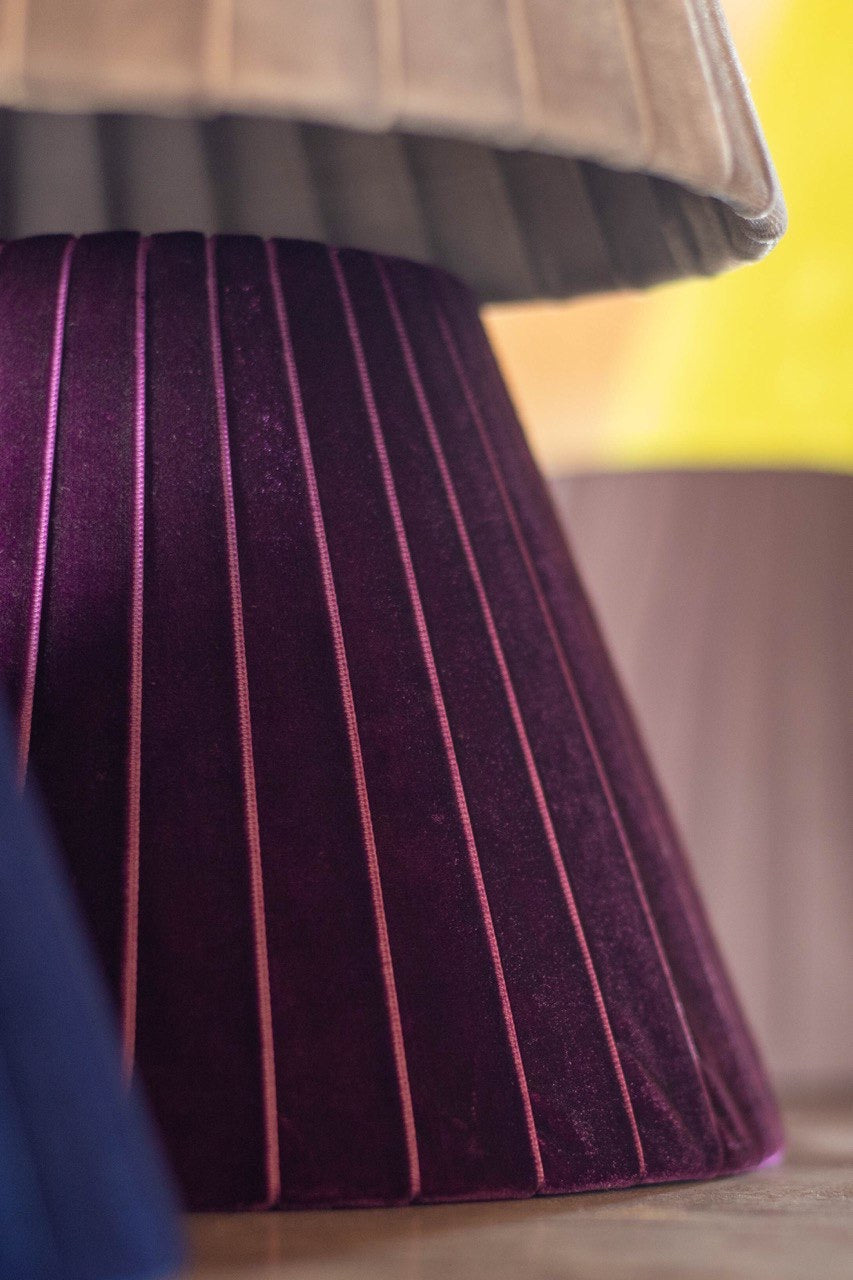 Pleated velvet lampshade – Milabo Design